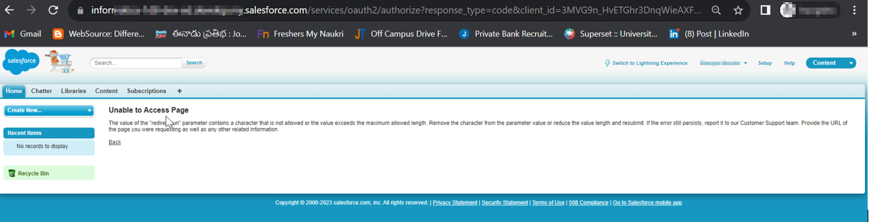 Configuring Salesforce OAuth in Informatica IICS without using the Informatica internal OAUTH ...