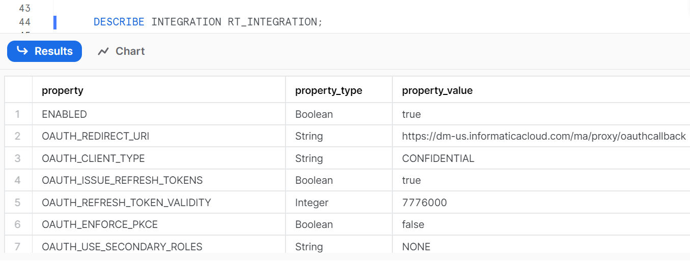Configuring OAuth 2.0 authorization code authentication for Snowflake connection in CDI