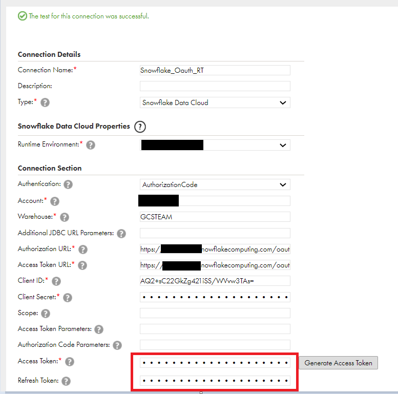 Configuring OAuth 2.0 authorization code authentication for Snowflake ...