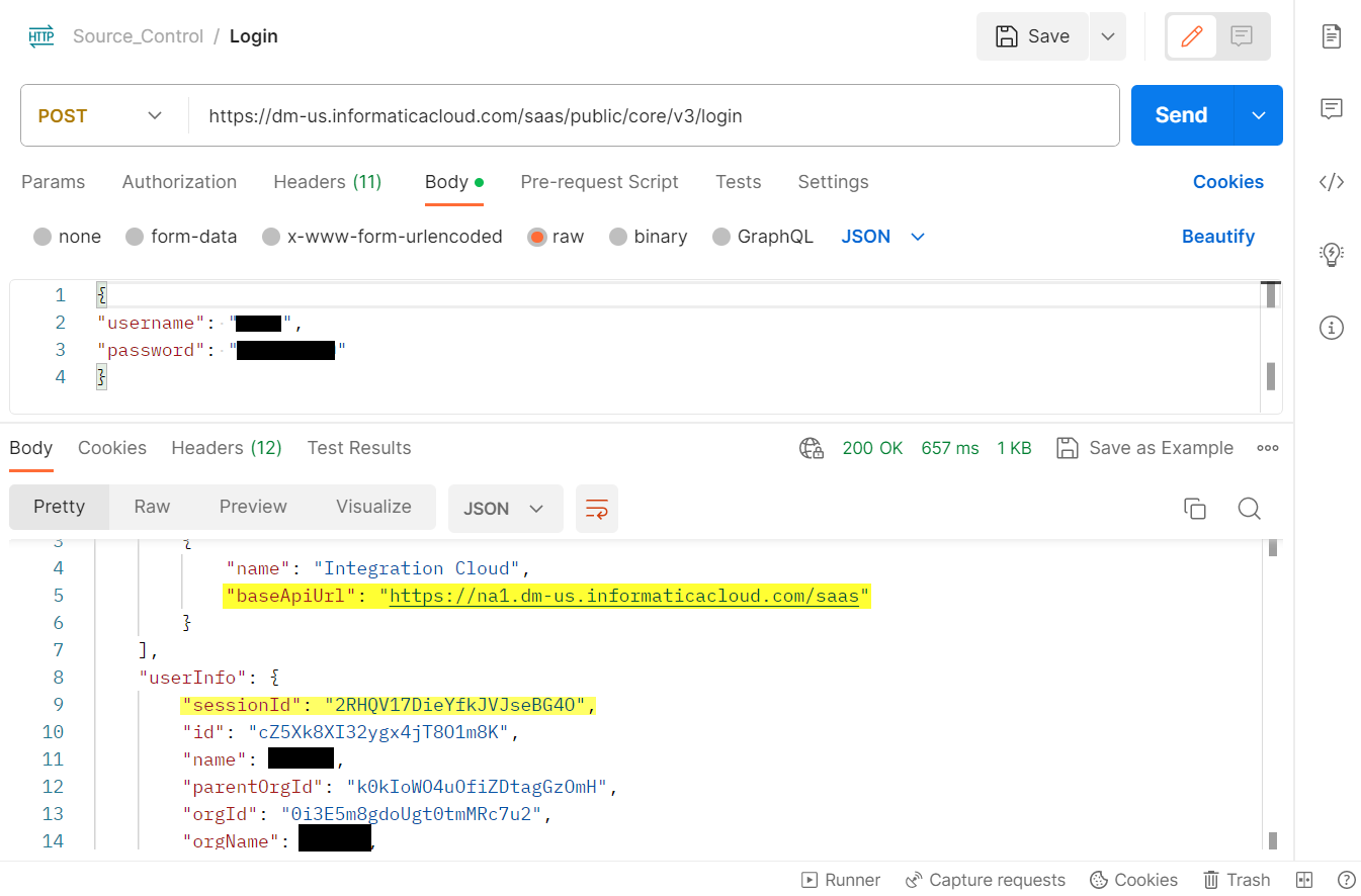 HOW TO: Login to IICS using Rest Api V3