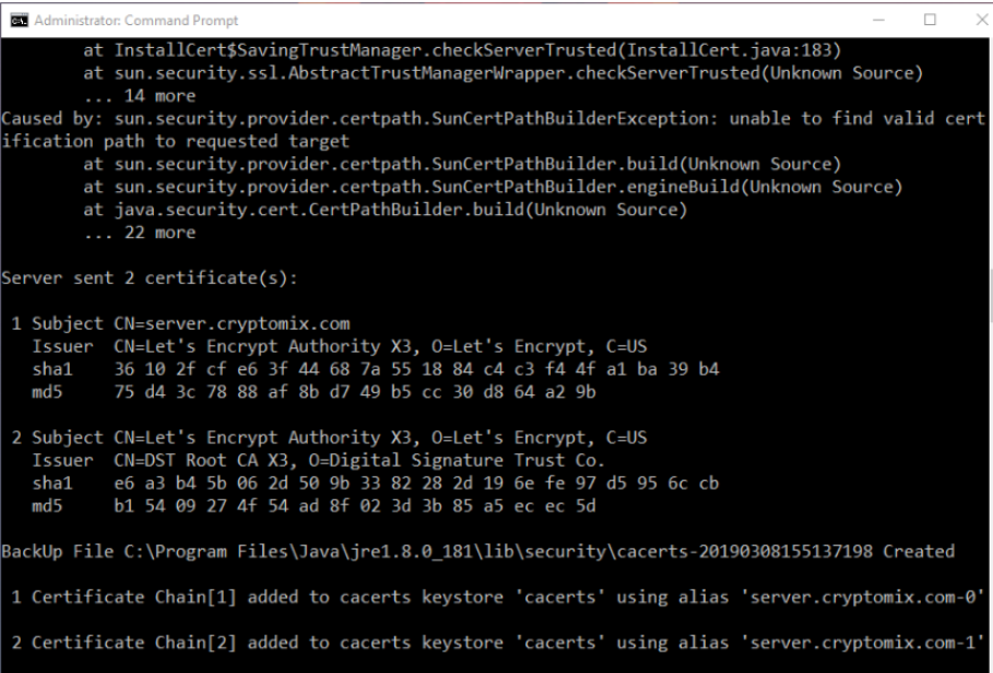 HOW TO: Import certificates into Informatica Cloud Secure Agent Java