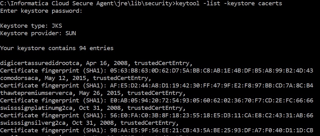 HOW TO: Import or list certificates from Java cacerts file using ...