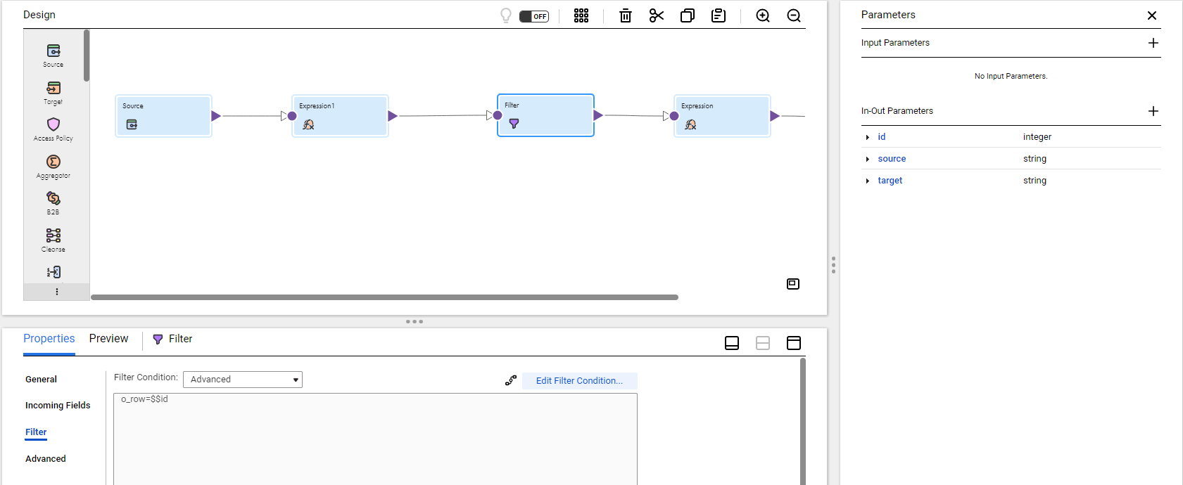 How to loop Data task in Taskflow to run the same parameterized mapping for different Source ...