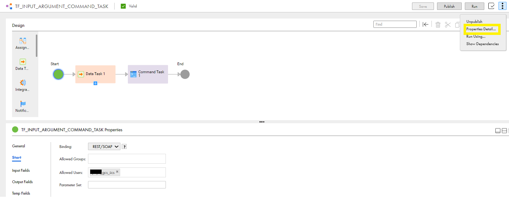 How to run taskflow as an API call in CDI