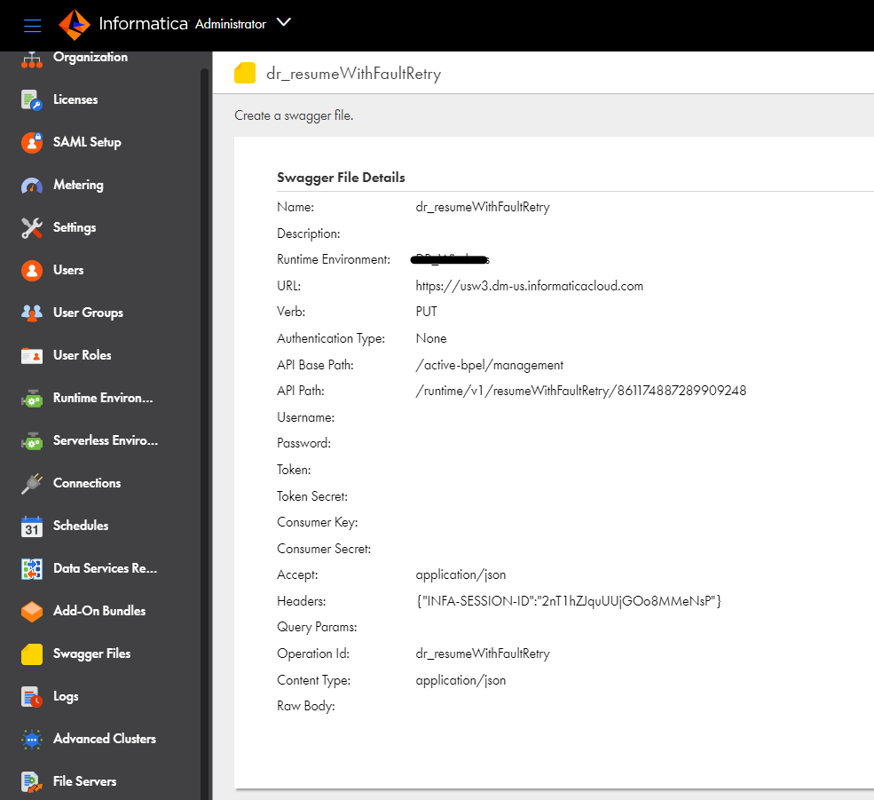How to automate the process of resuming taskflow from faulted step using IICS Platform RestAPI