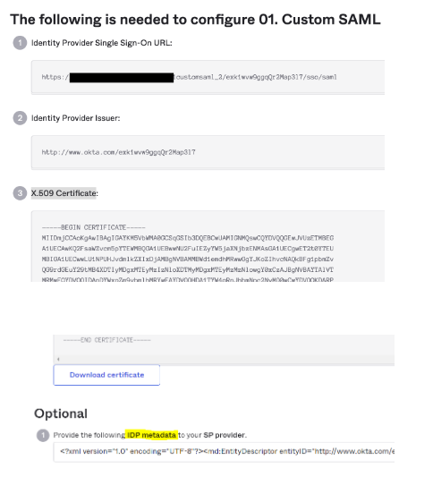 HOW TO: Download the OKTA IDP Metadata and SAML Signing Certificate for ...