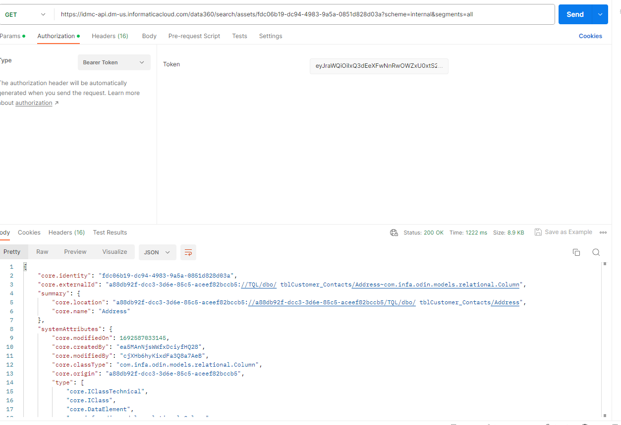 HOW TO: Fetch the Asset Details using API for an asset present in CDGC?