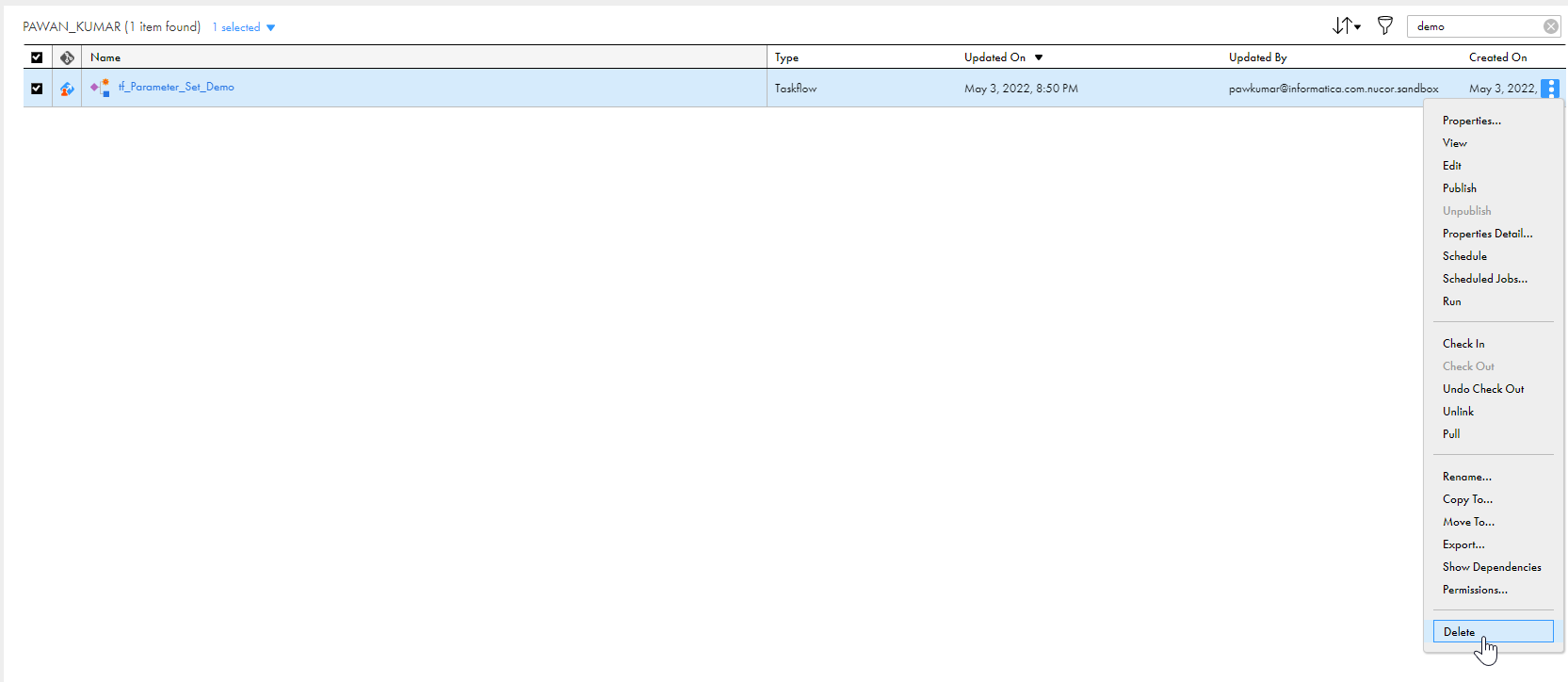 Source Control in IICS