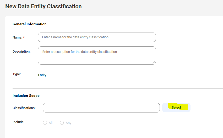 HOW TO: Create and assign a Data Entity classifications to a Source and ...