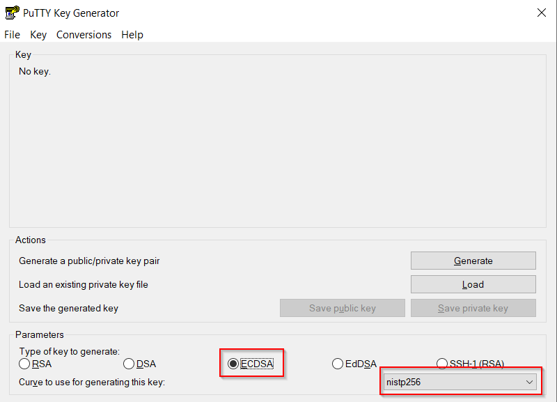 HOW TO: Setup Private Key Authentication using ecdsa-sha2-nistp256 algorithm with the File ...