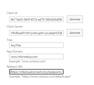 Pre-requisites and detailed steps for IICS SharePoint Online Connector