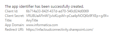 Pre-requisites and detailed steps for IICS SharePoint Online Connector