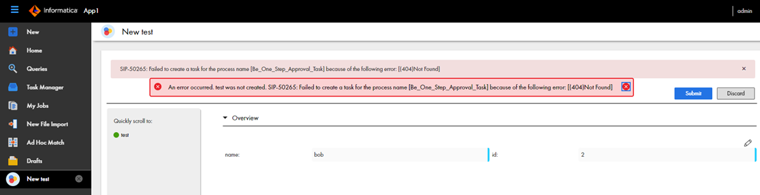Common issues in reviewing tasks from task manager in MDM E360 console