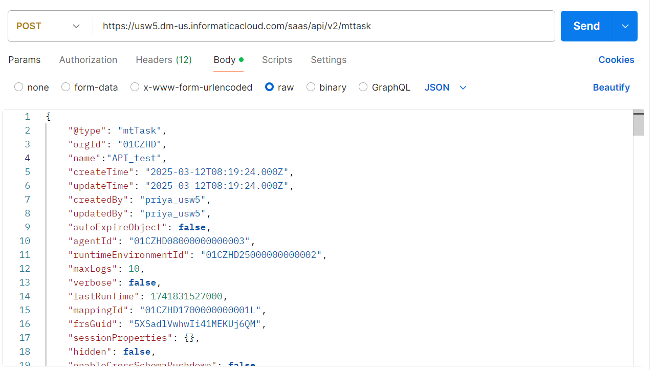 HOW TO: Create Mapping Task in IICS using Rest API