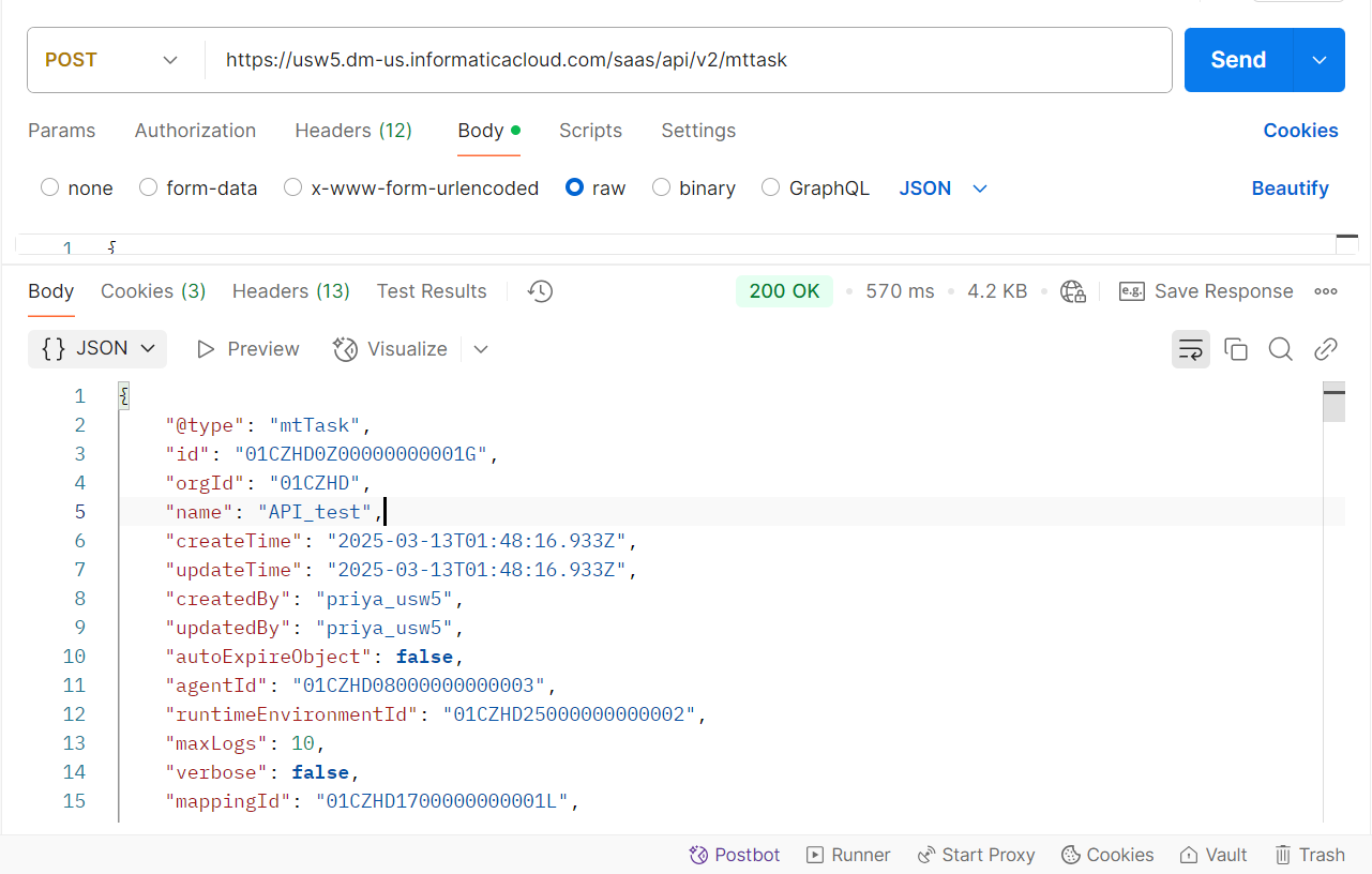 HOW TO: Create Mapping Task in IICS using Rest API
