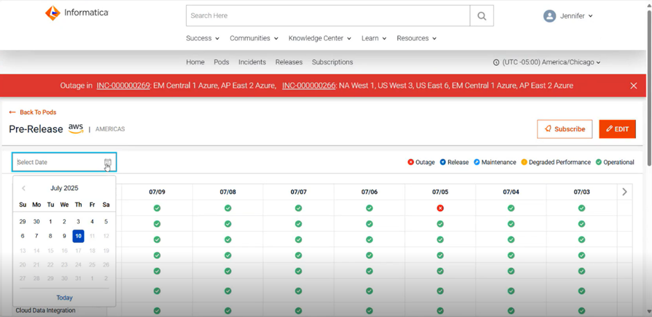 Introducing the All-New Informatica Service Health Dashboard